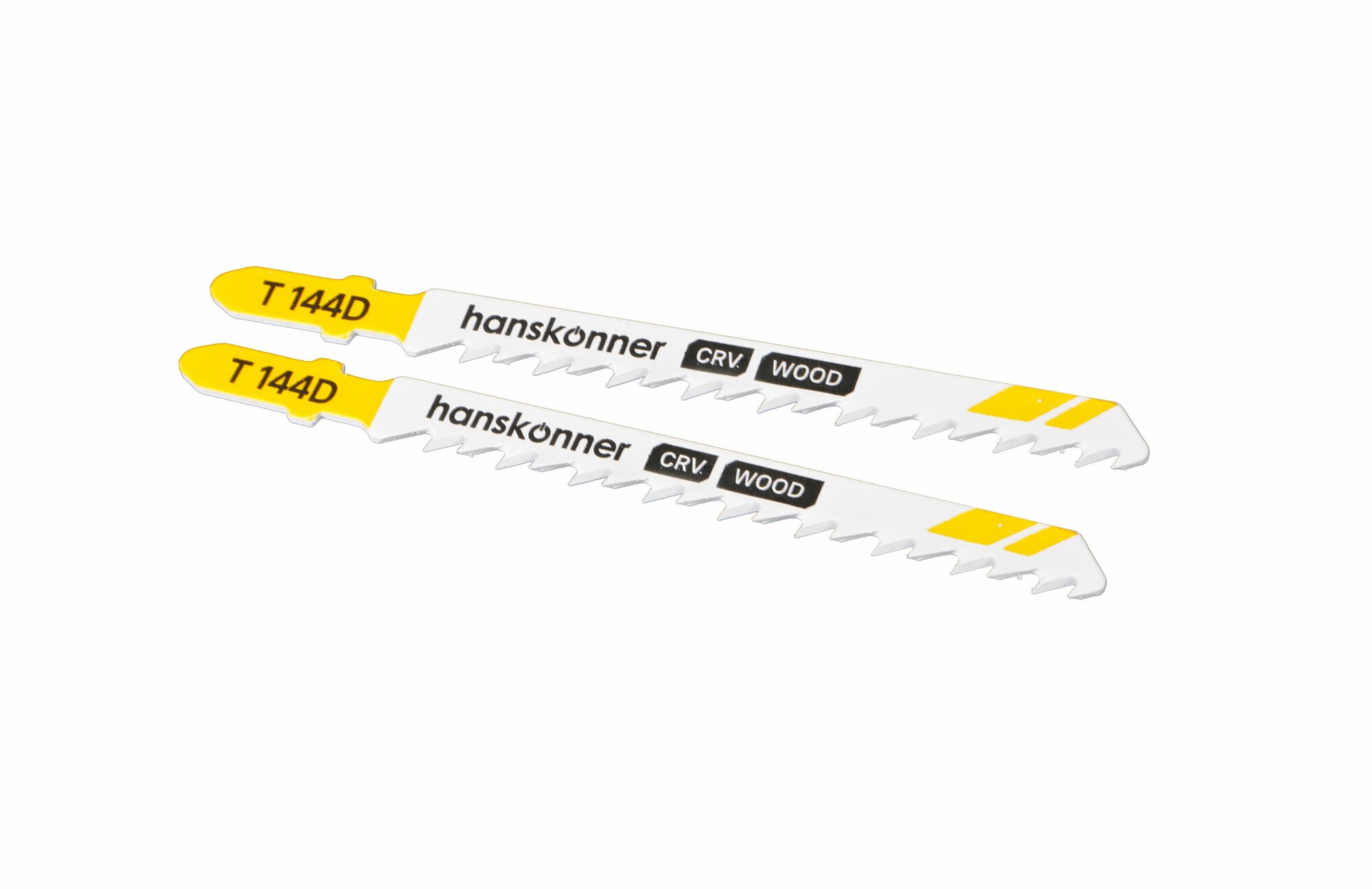 Пилки для лобзика по дереву 2шт, T144D (дерево 5-50мм, фанера 3-30мм) Hanskonner H02-144D