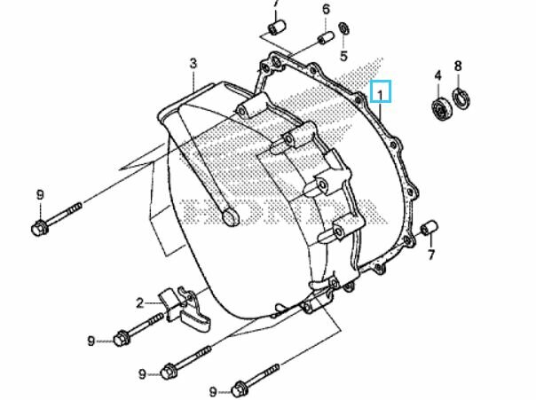 Прокладка крышки сцепления; Артикул Honda: 11351MCA010 (Оригинал)