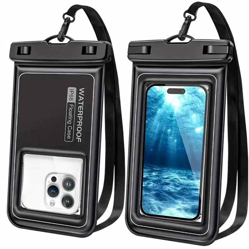 Водонепроницаемая сумка VIKEFON для iPhone Samsung 6.8" Black