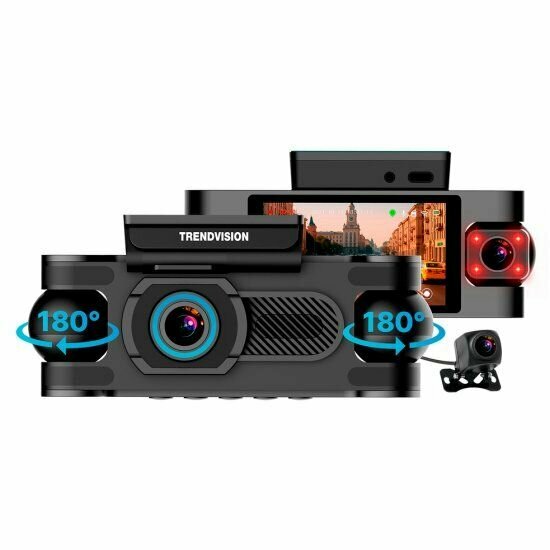 Видеорегистратор автомобильный TrendVision Proof 360 черный 2Mpix 1440x2560 1440p 150гр. GPS (PROOF 360)