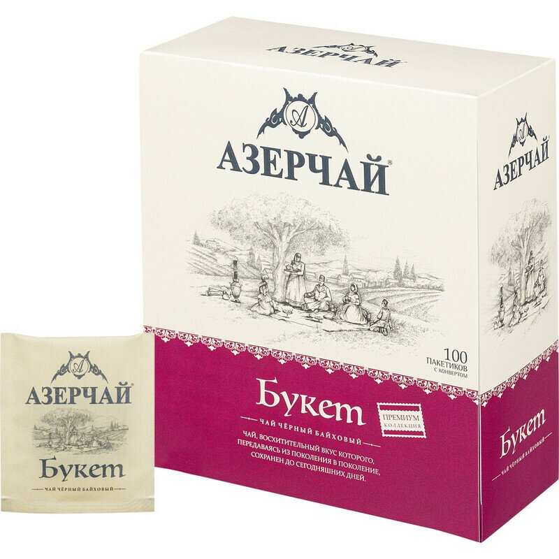 Азерчай Чай Premium Collection Buket черный, 100пакx1,8гр