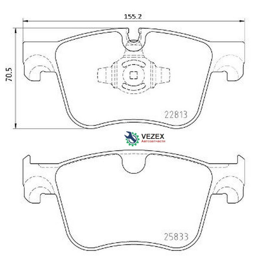 BREMBO P61135 Колодки тормозные дисковые P61135