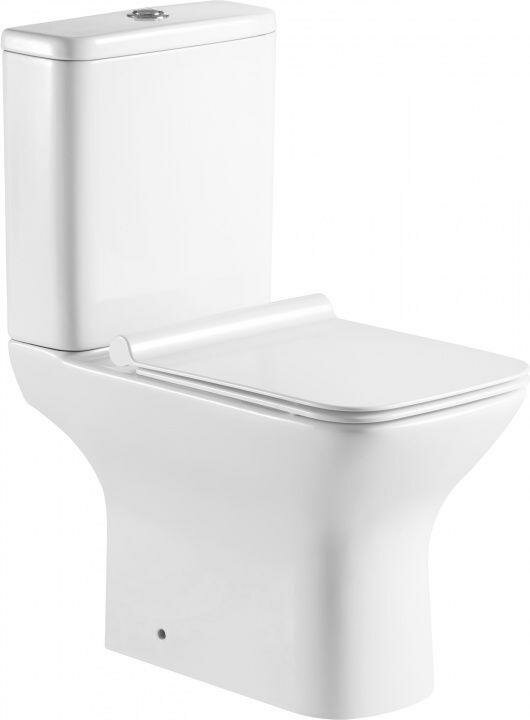Унитаз-компакт Aquanet Cube 2-C CL-12288 257422 цвет Белый с бачком и сиденьем Микролифт