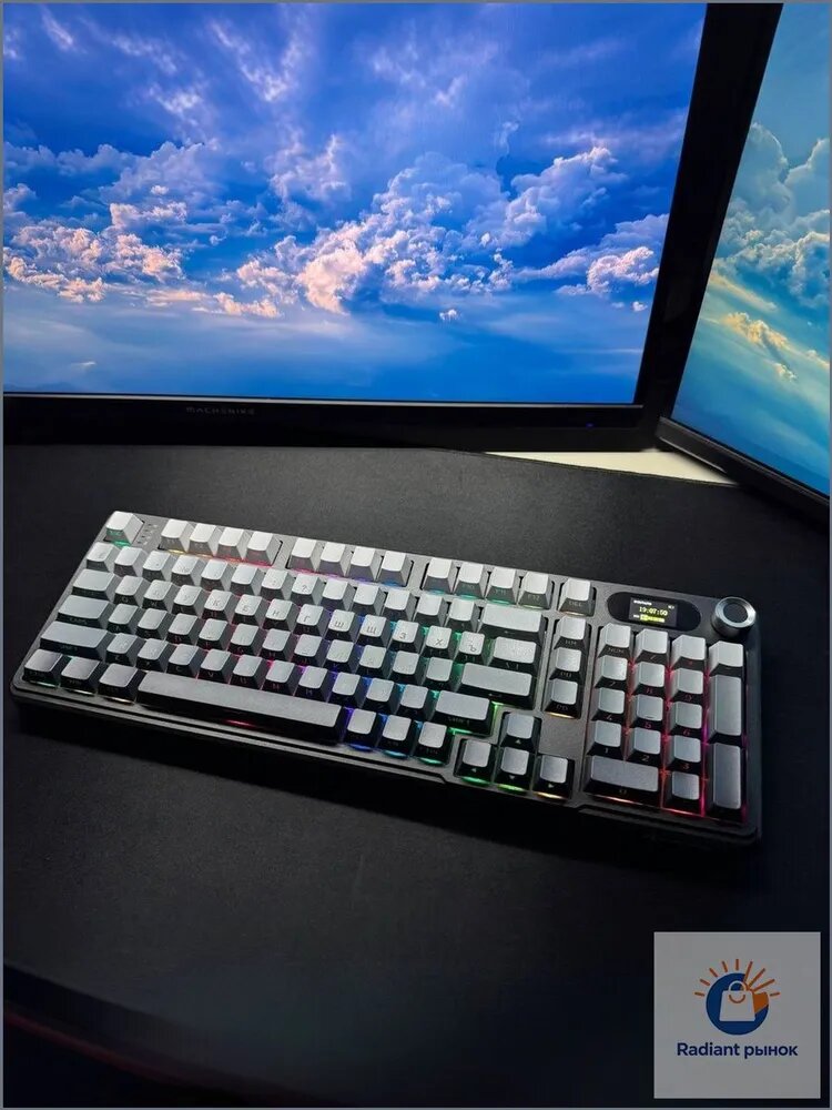 ATTACK SHARK Игровая клавиатура беспроводная Attack Shark X98PRO, (Attack Shark), Русская раскладка, черный матовый