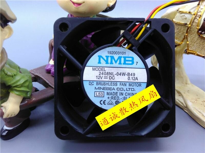 NMB 2408NL-04W-B49 12V 0.12A 6020 6cm 3-проводной, блок питания, корпус компьютера, вентилятор