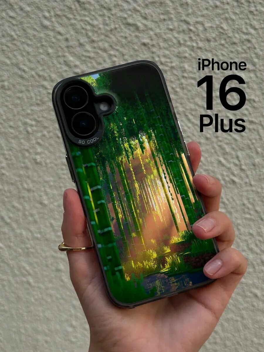 Чехол на Iphone 16 Plus minecraft