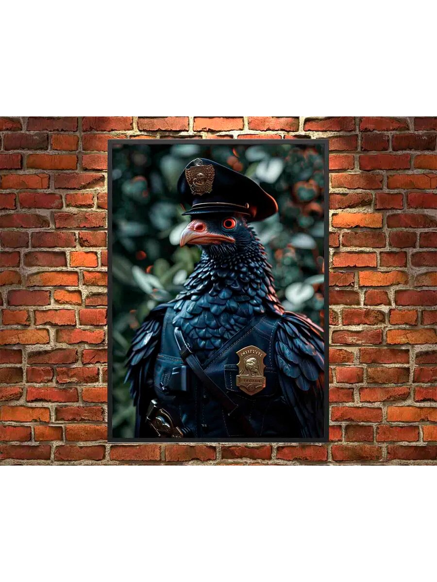 Перепелиная ферма, Животное-полицейский 3, Плакат 30x42см