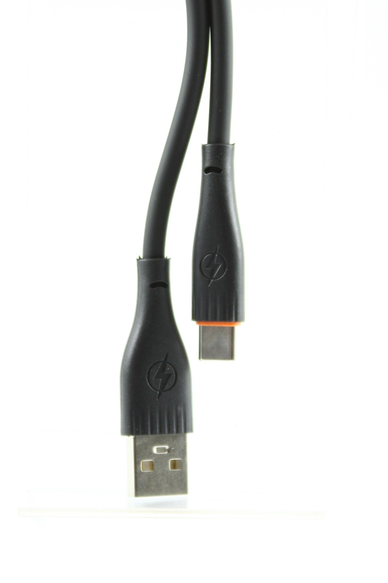 USB Кабель Type-C "OINO" M43, Супермягкий силикон, эластичный на морозе, 3A, 1 м. Черный