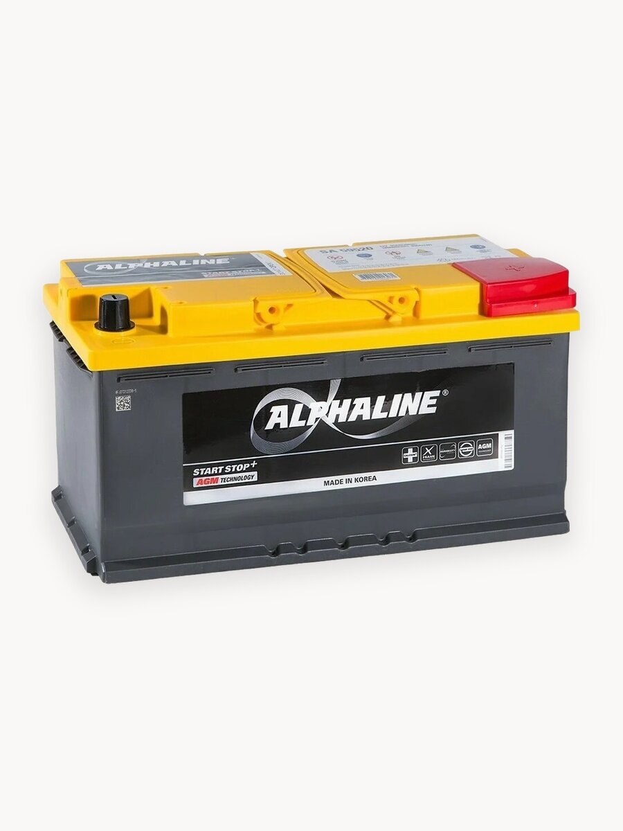 Аккумулятор автомобильный AlphaLine AGM SA 59520 95 А/ч 850 А обр. пол. Евро авто (353x175x190) AX 595950