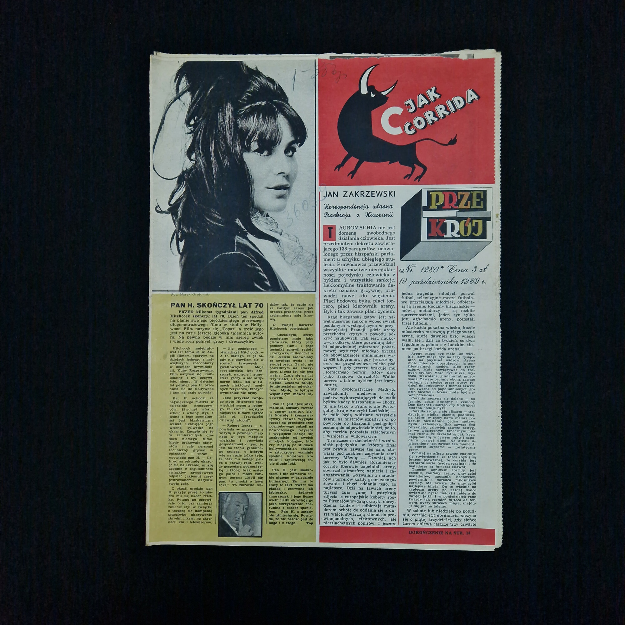 Журнал винтажный, СССР. Польское издание Przekroj, номер 1280, 1969 год