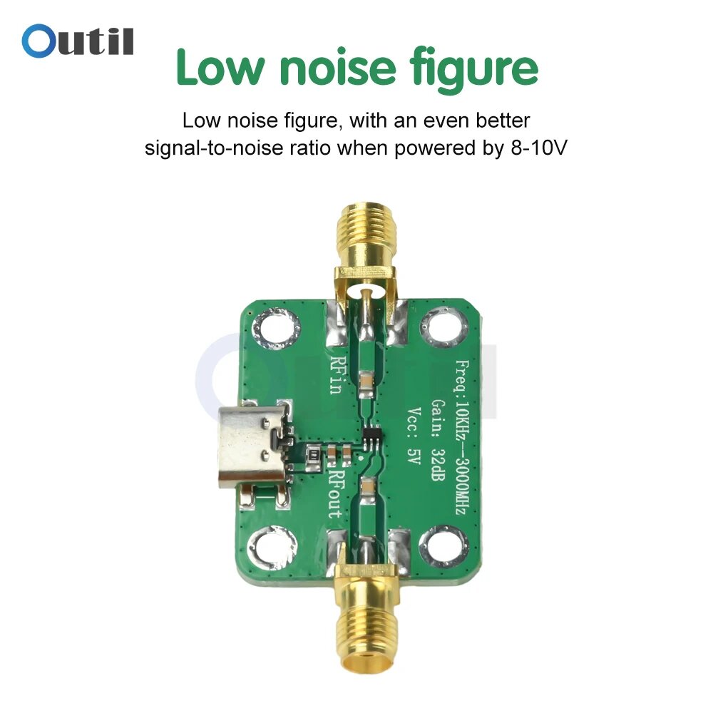RF Broadband Amplifier Module 10KHz-3GHz 32dB Gain