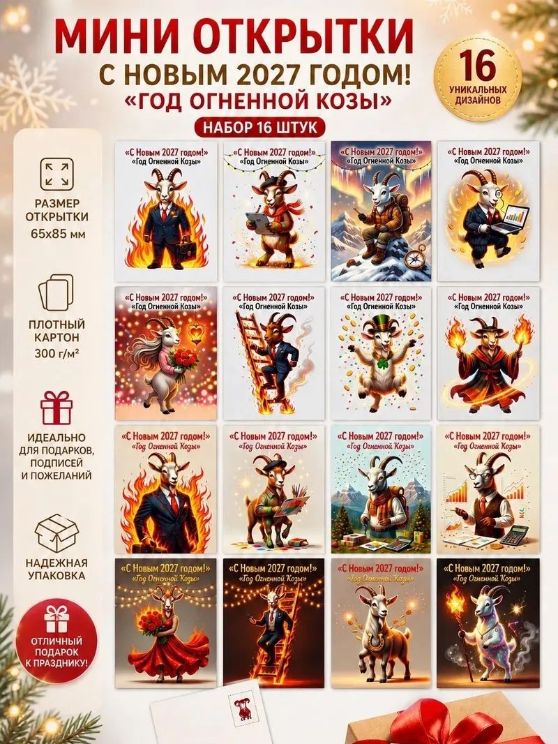Новогодние мини открытки