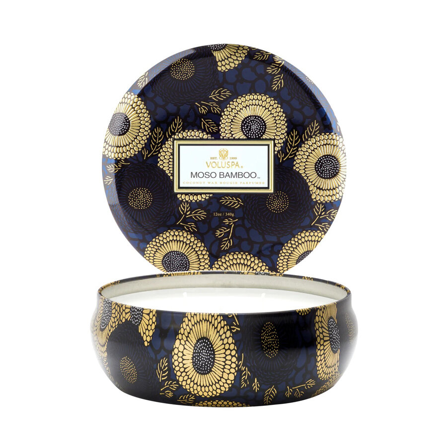 Ароматическая свеча Voluspa бамбук мосо (Moso Bamboo) с 3 фитилями 340 г