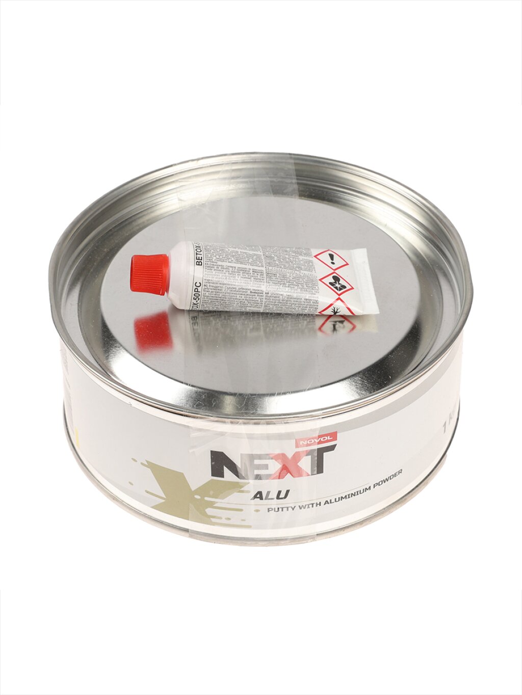 Шпатлевка с алюминевой пылью "NOVOL" NEXT ALU (1 кг)