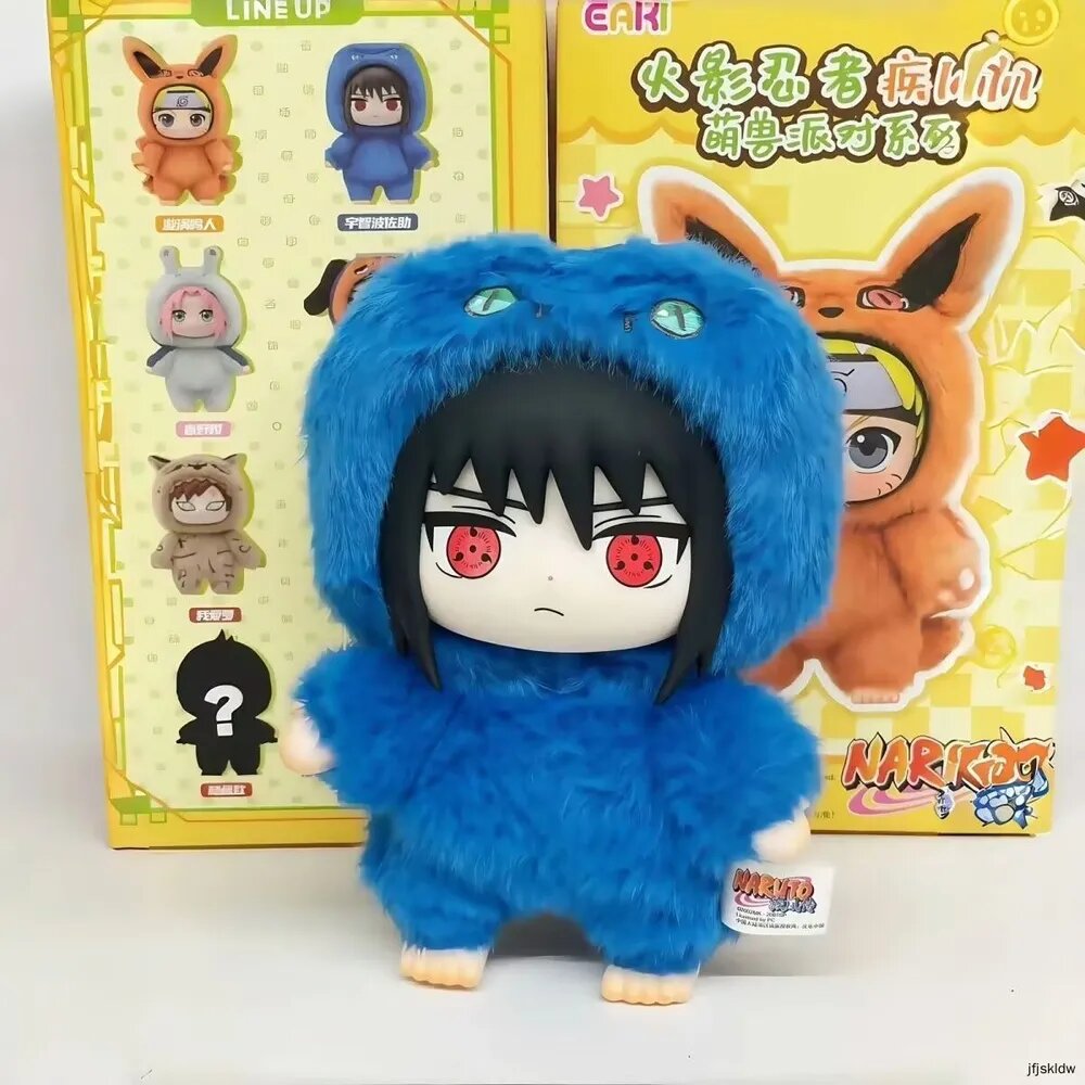 NARUTO Blind box Лабубу Наруто Наруто Глухая коробка Фигурка Учиха Саске 14 см Мягкая игрушка