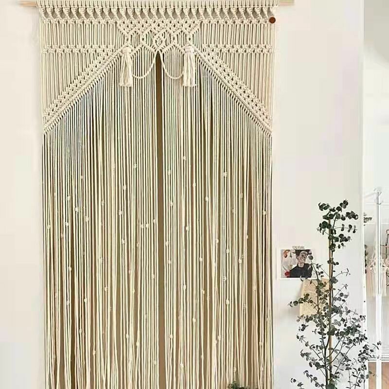 Штора "В списках. Все, что я люблю!", макраме, непрозрачная, 100x200см
