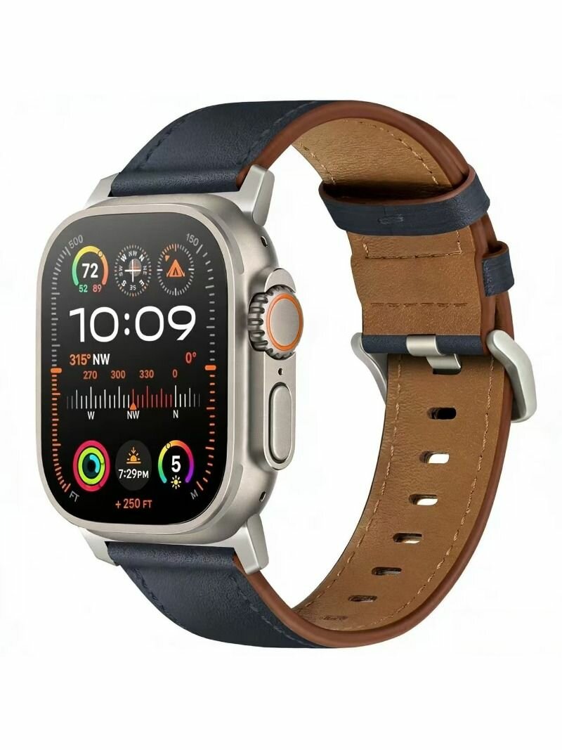 Подходит для подлинных кожаных браслетов для Apple Watch 44mm/45mm/46mm/49mm, подходит для Apple Watch Ultra