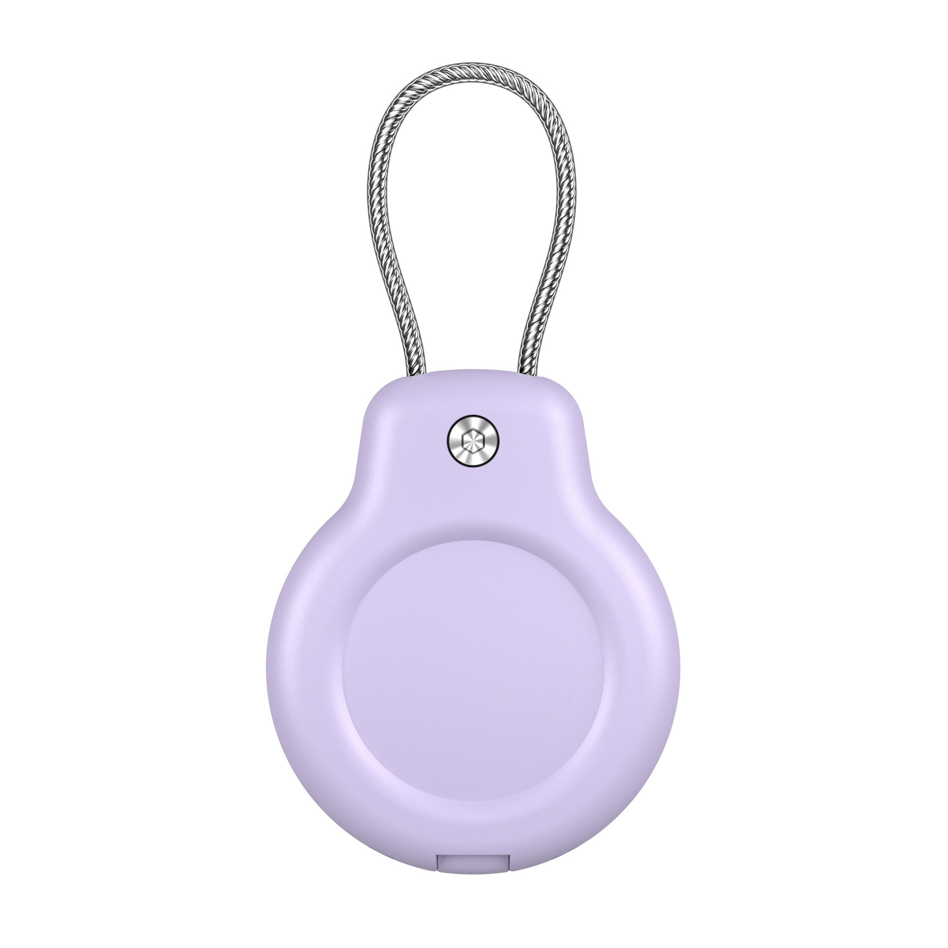 Силиконовый чехол для Apple AirTag фиолетового цвета для надежного отслеживания и предотвращения потери