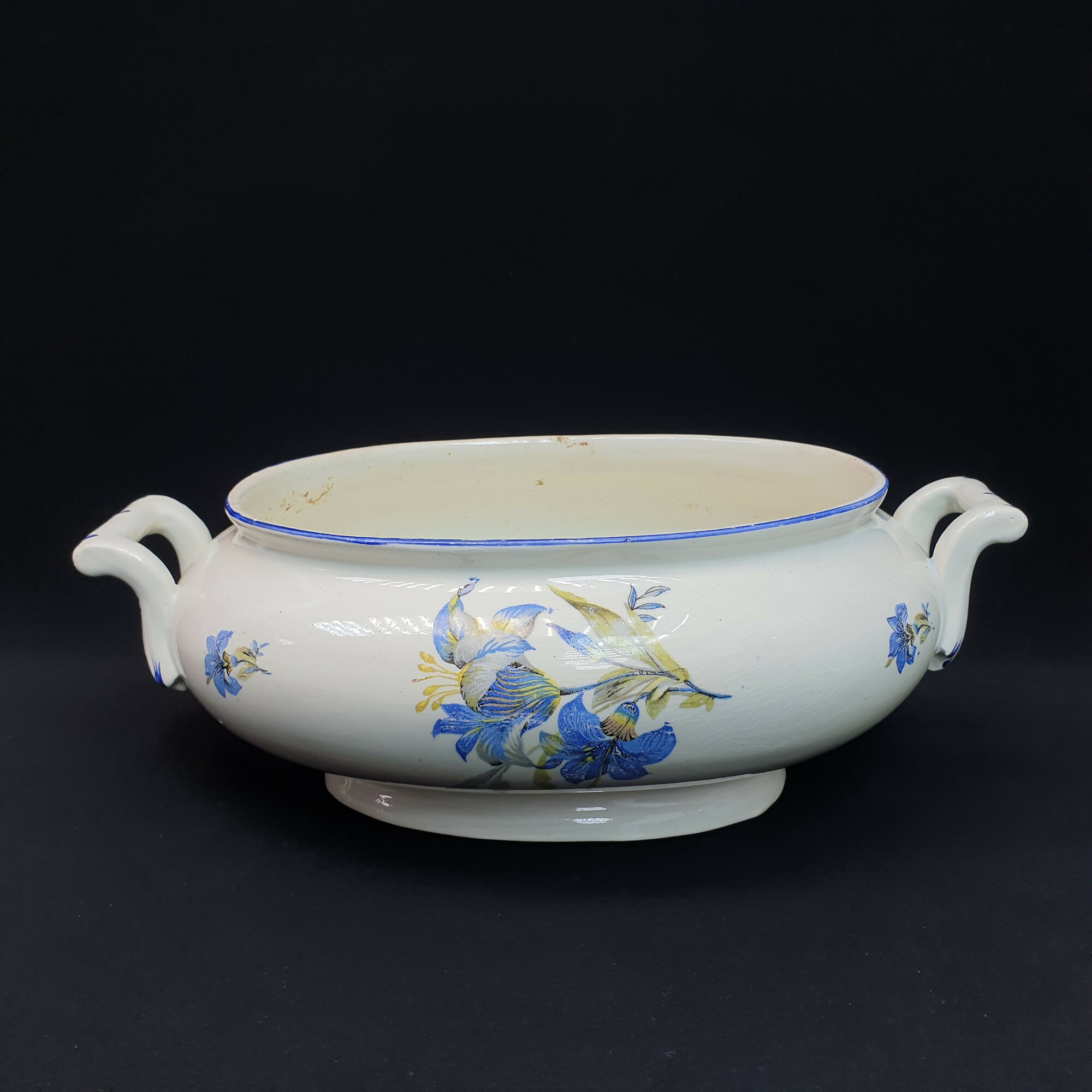 Винтажная супница бе крышки Будянский фаянс на 3 литра СССР