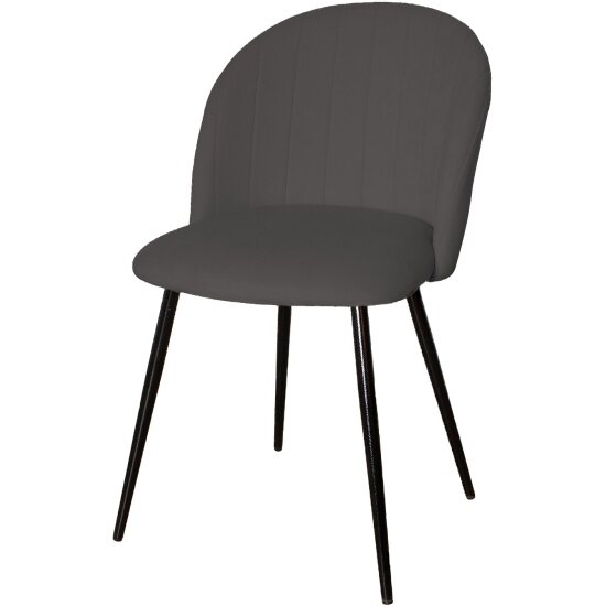 Стул домашний M-group бостон, серый, чёрные ножки