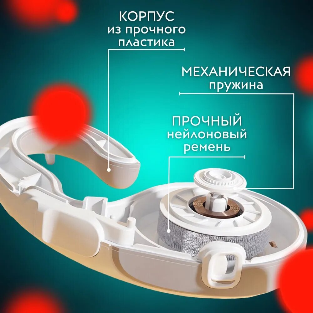 Поводок-рулетка для собак KIMPETS, 5 метров, до 25 кг, светло-серый — фото 1