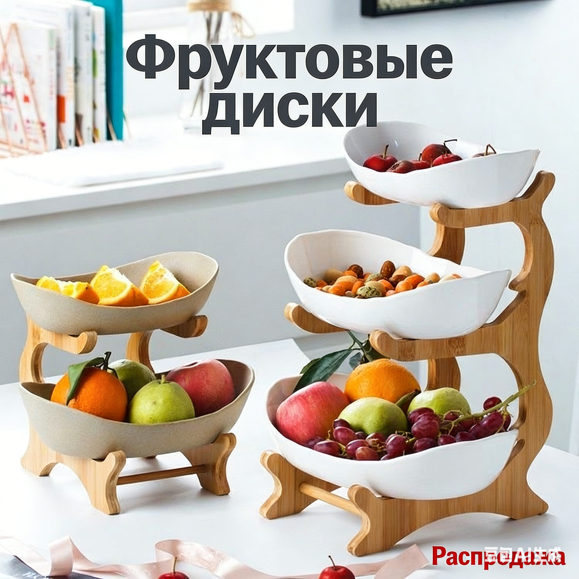 Фруктовница, диаметр Подходит для гостиной, спальни, прихожей 28.0 см, 1 шт
