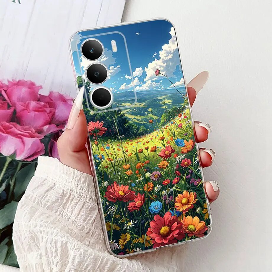 Мягкий прозрачный силиконовый чехол для Realme C71 C 71 4G, чехол Realme RMX5303 Funda Cat Rose Flower Dragon, модный противоударный бампер, капа