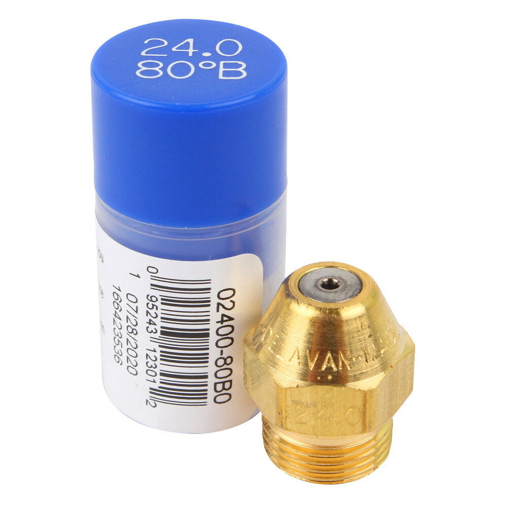 Форсунка Delavan 24.00GPH, 80B, 02400-80B0, В - образная форма распыла, угол 80 градусов, для дизеля — фото 1