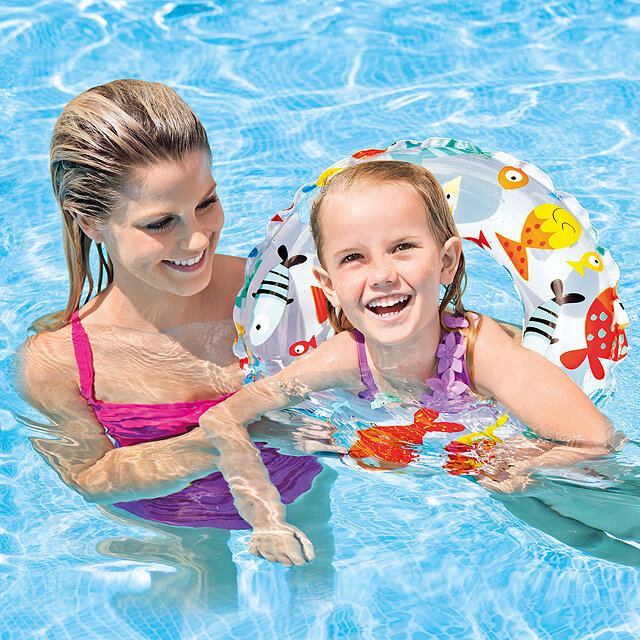 Надувной круг Цветной с рыбками 51 см, INTEX, 59230-рыб