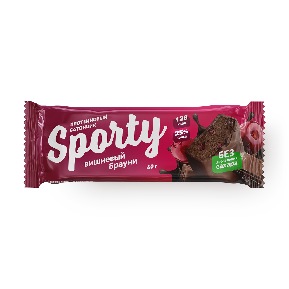 Батончик протеиновый Sporty Вишнёвый брауни