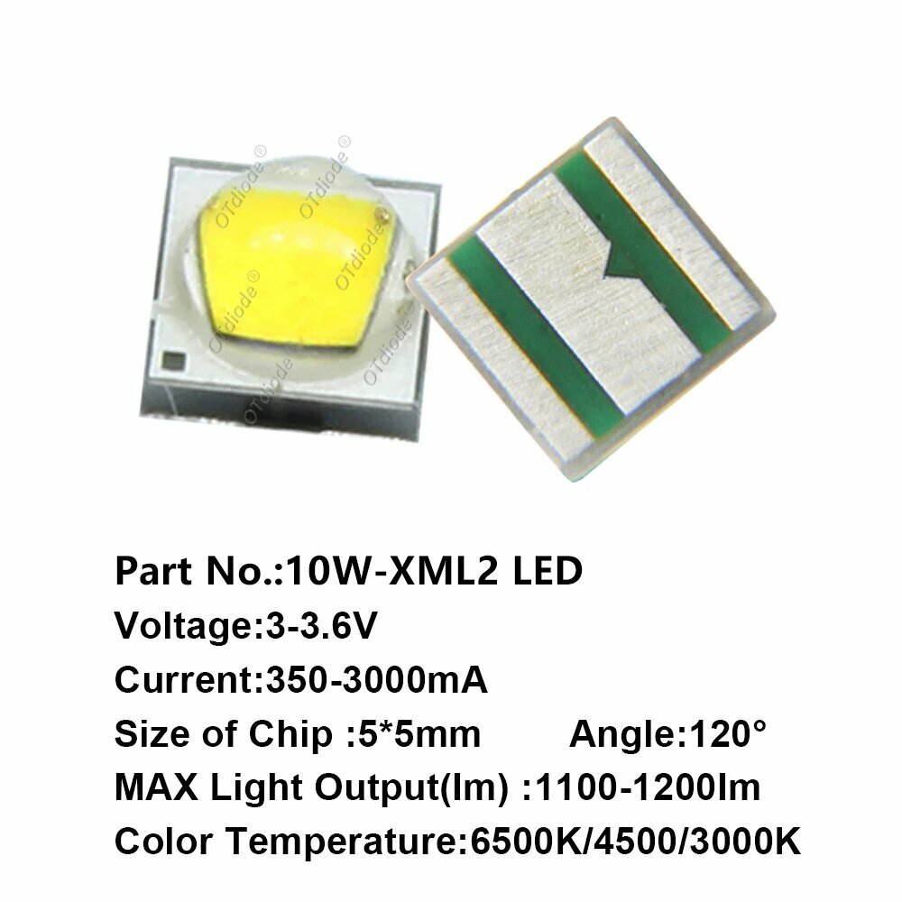 5 шт. светодиодов OTdiode 5050-T6 XMLL2 5-10 Вт 5050-XMLL2 LED, Neutral White 4500K