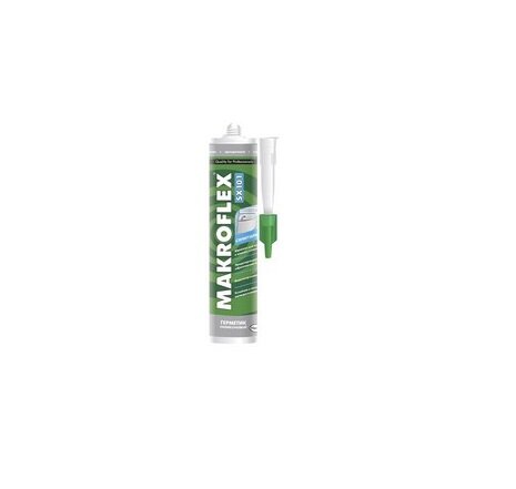 Герметик Makroflex SX101, силиконовый, санитарный, прозрачный, объем 290 мл 2670560