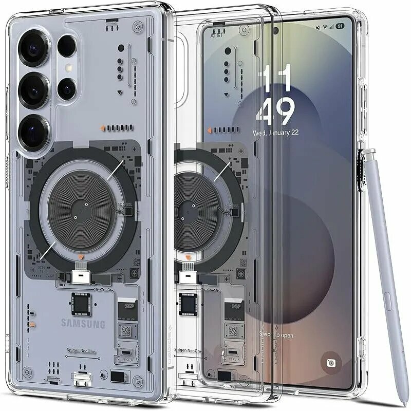 Чехол для мобильного телефона Spigen Samsung Galaxy S25 Ultra совместим с системами MagSafe, Ultra Hybrid MagFit (Qi2 Certified)
