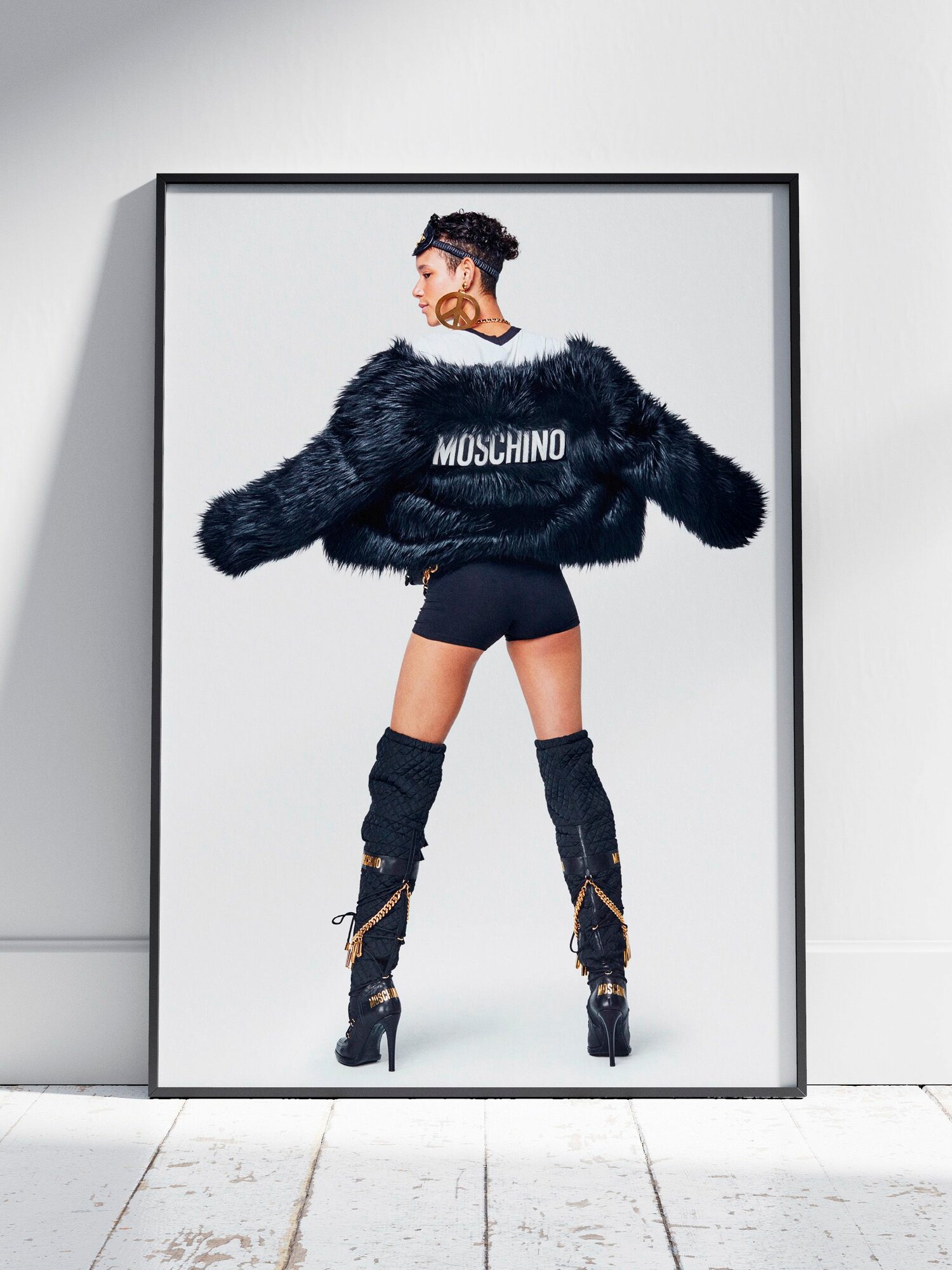 Плакат на стену для интерьера Москино (Moschino 5) - Постер по модели, бренду и моде формата A4 (21x30 см)