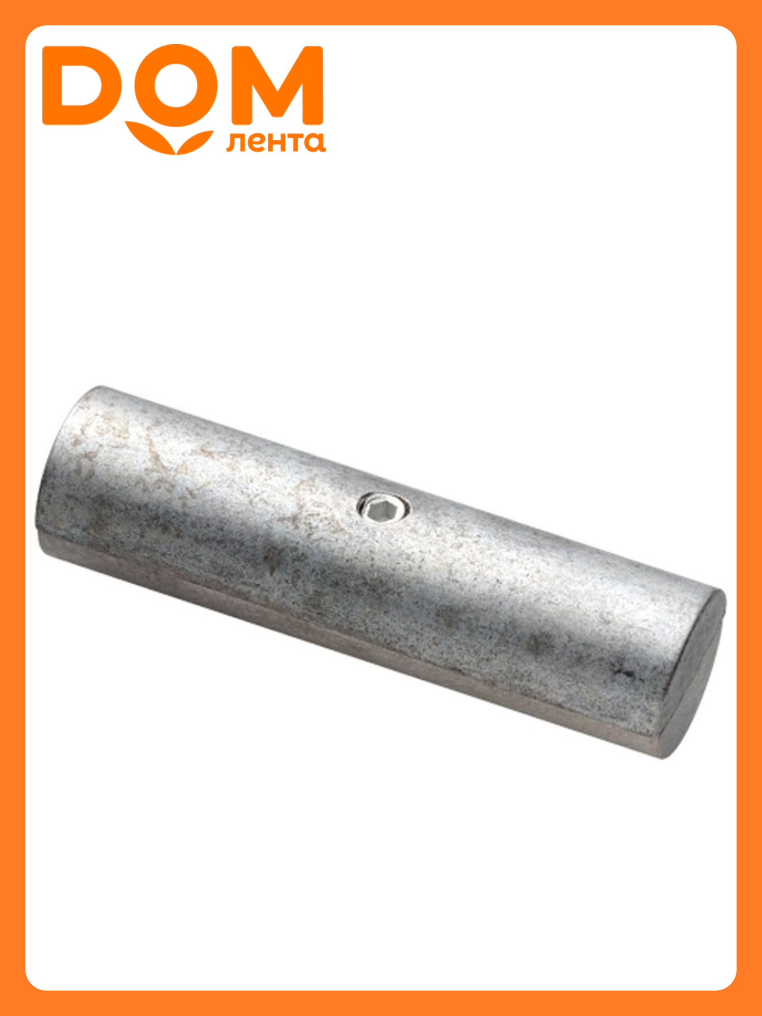 Мебельная трубка Tech-KREP ELEMENT, цинк, серая, глянцевая, 1,8x2,5 см
