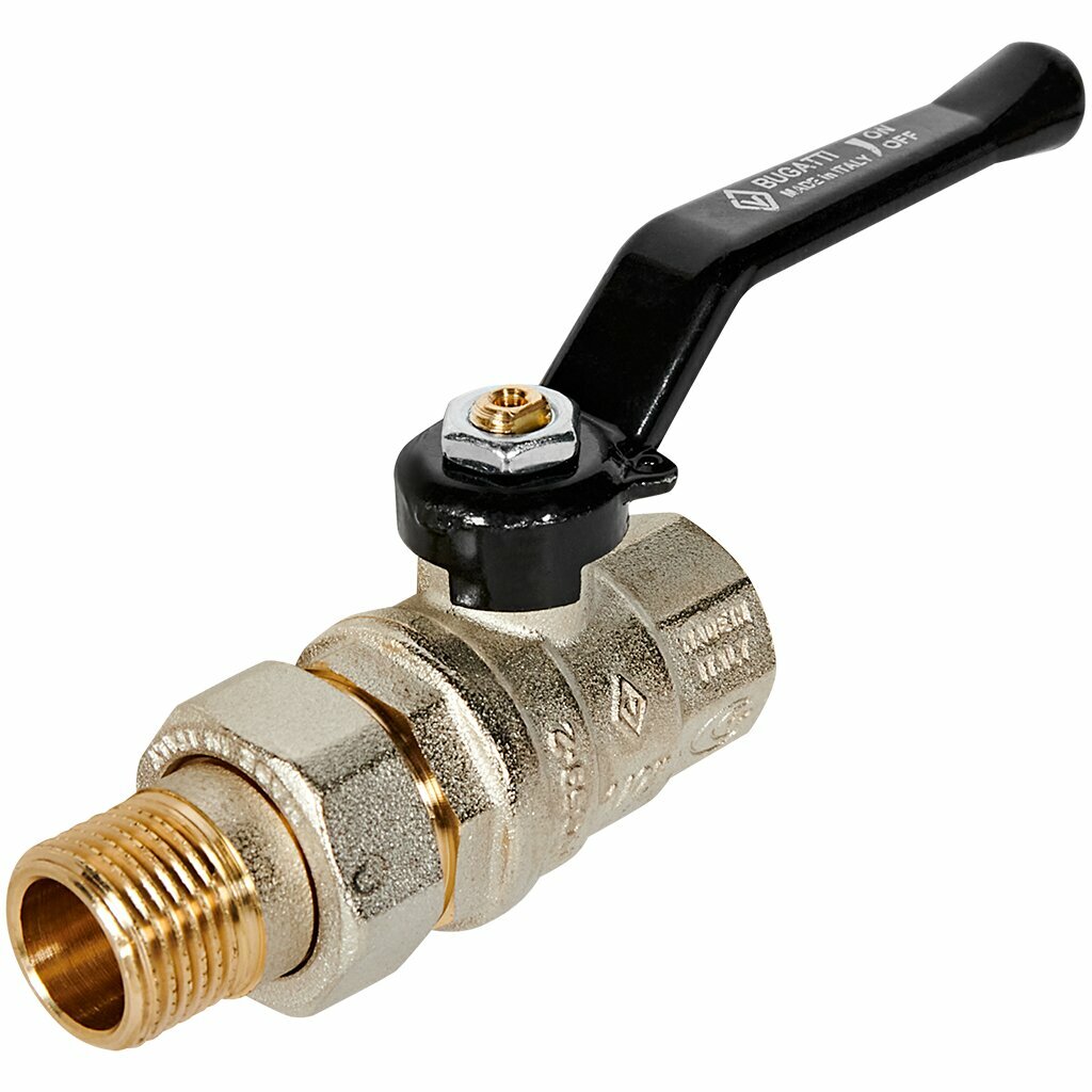 Кран шаровый BUGATTI OREGON 1/2" ВН американка ручка