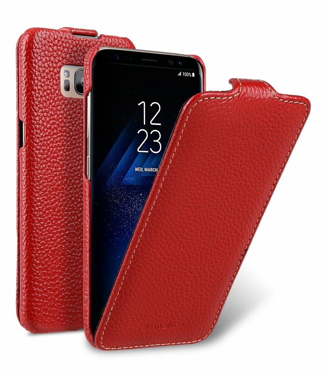 Кожаный чехол флип Melkco для Samsung Galaxy S8 - Jacka Type - красный