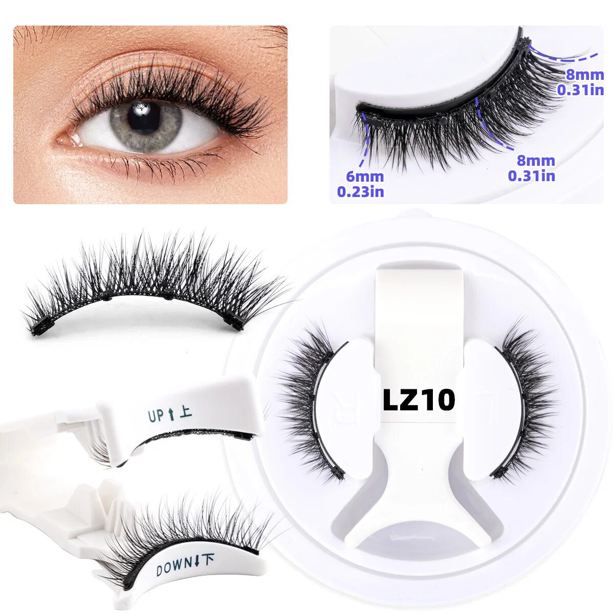 Магнитные ресницы Lanjinglin LZ10, черные