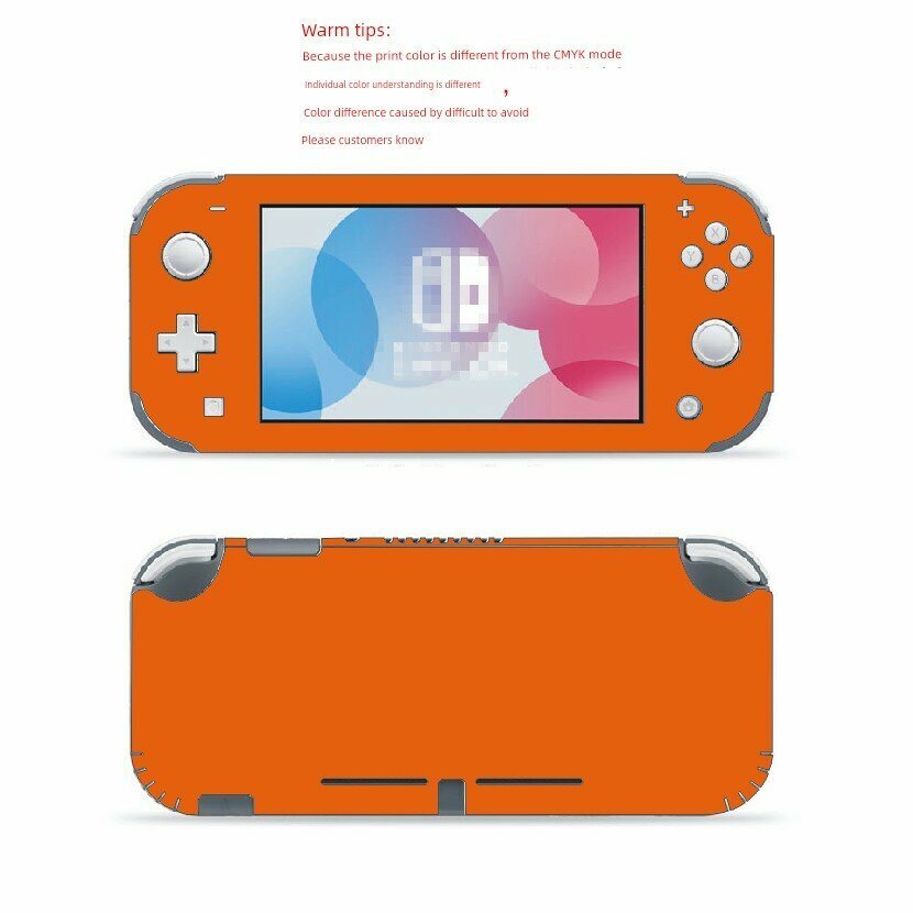 Наклейка для Switch Lite - Оранжевая защитная наклейка для Nintendo Switch Lite, легко наносится, прочная