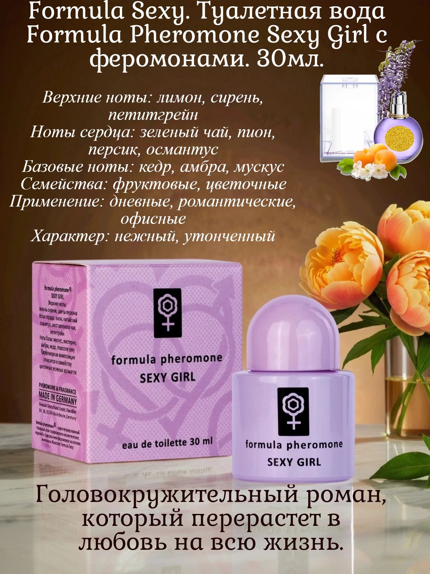 Formula Sexy. Туалетная вода Formula Pheromone Sexy Girl с феромонами, 30мл.