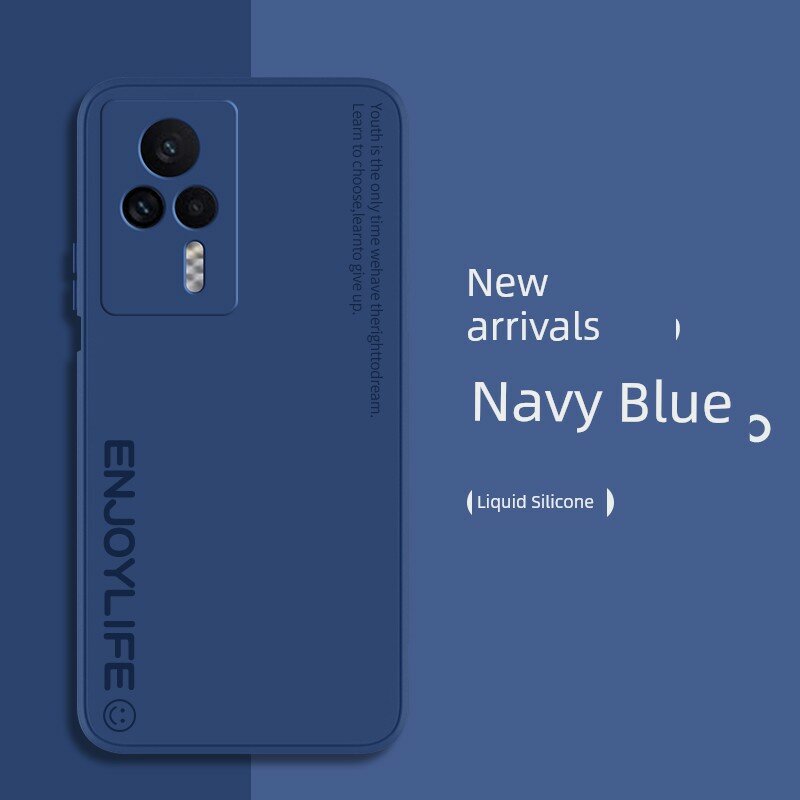 Силиконовый защитный чехол Redmi K60E с полным покрытием, морской синий, одинарный слой