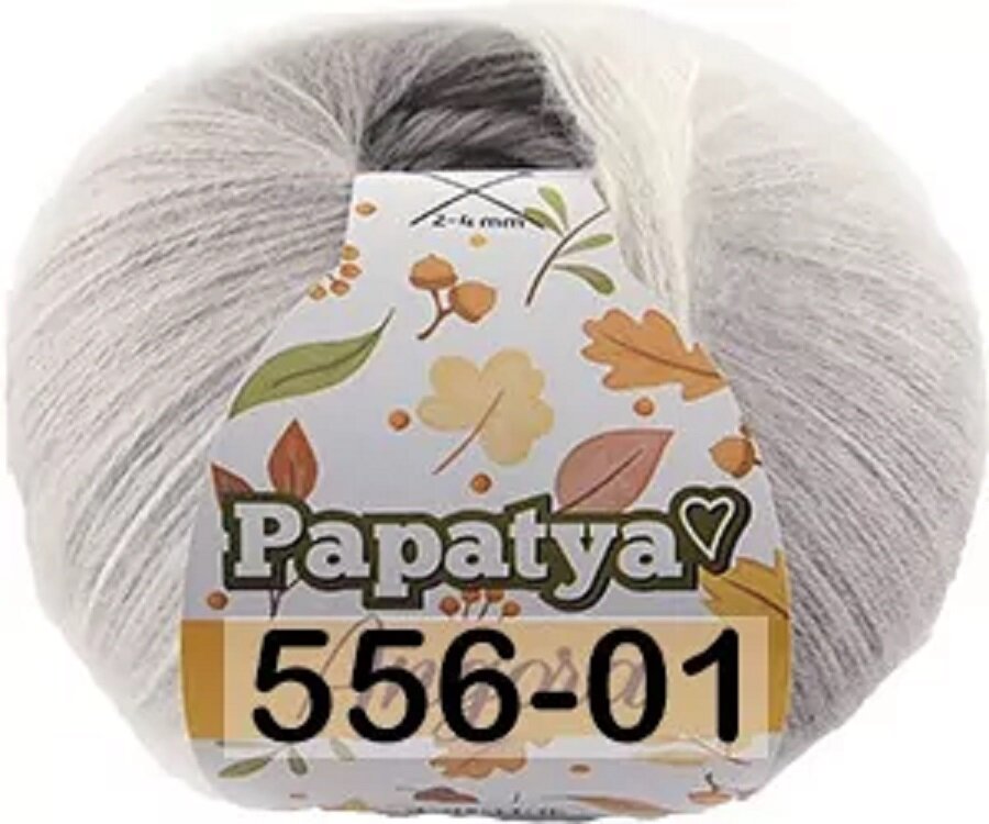 Kamgarn Angora Papatya (556-01 БЕЛ. Серый)