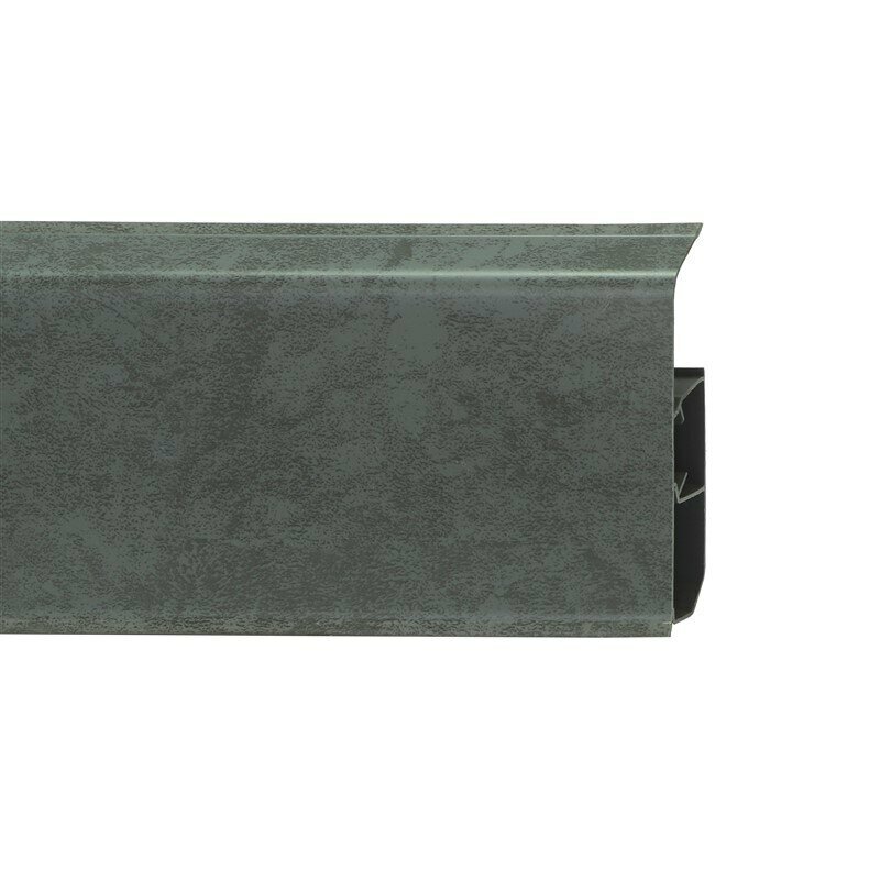 Плинтус пластиковый Winart Quadro 80 мм Мрамор тёмный 340, 1 шт.