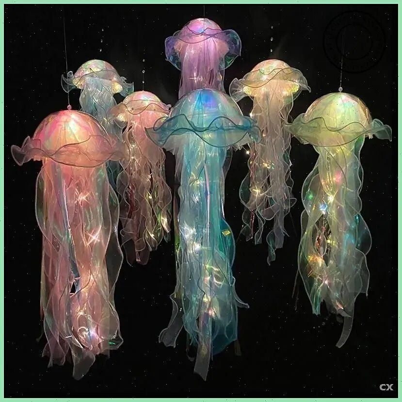 Люстра декоративная, 1.2W, пластик, синий, 55x22x55 мм, для детской