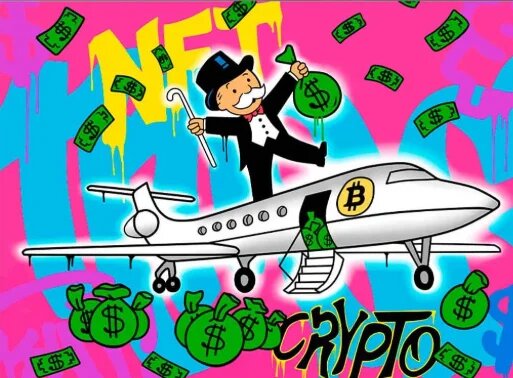 Печать на холсте Alec Monopoly Crypto NFT 20x30см