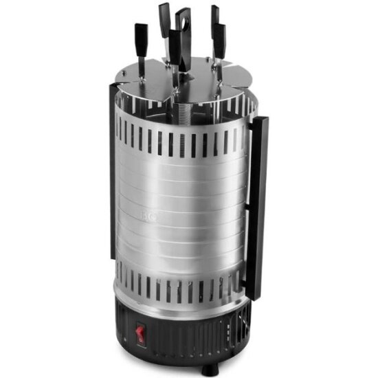 Электрошашлычница BQ B1000 Черный-Стальной