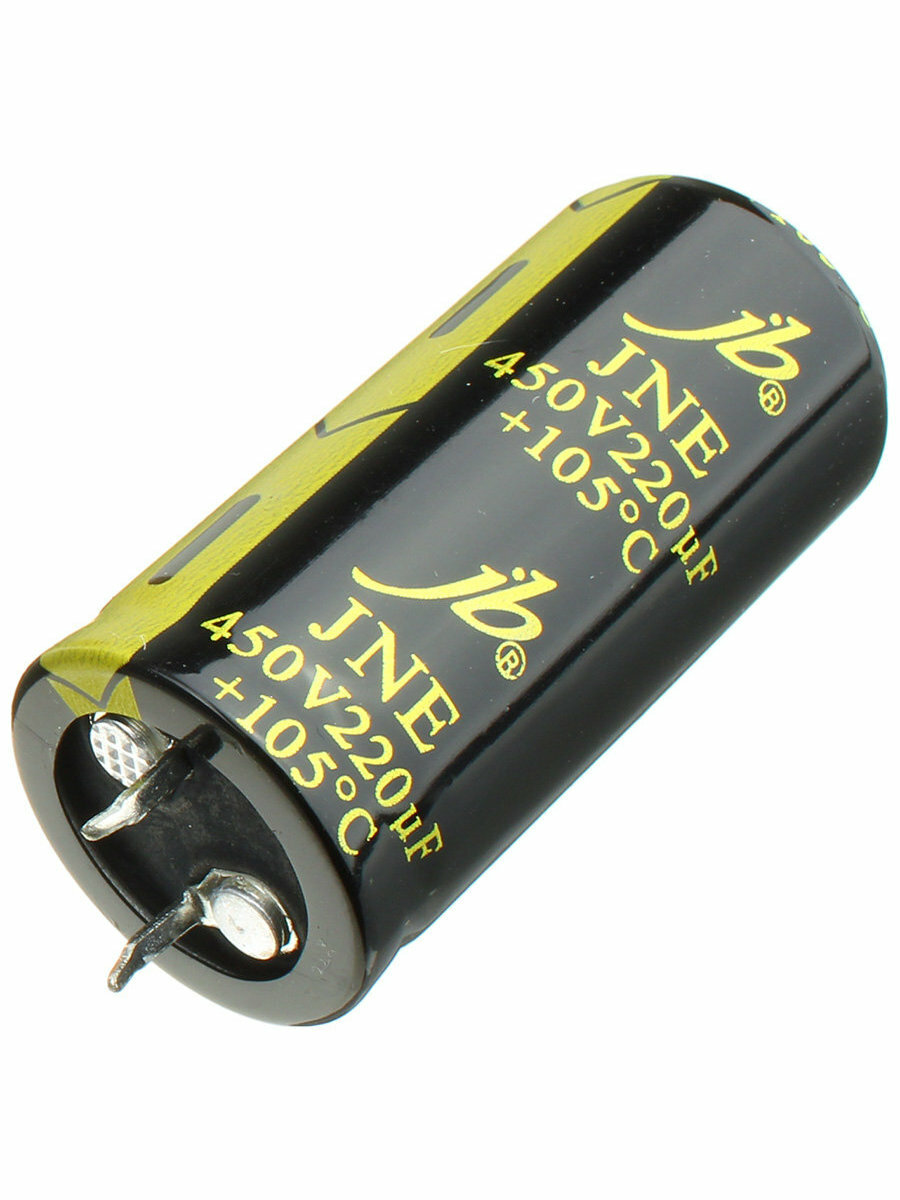 Конденсатор 220мкФ 450В 22*45мм 105C (упаковка 2шт) JB JNE2W221M10002200450 Snap-in 3150мА 2000час[copy 61512]