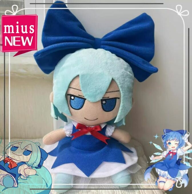 Кукла "Touhou Project Cirno", мягкая, ворс, вельвет, 20 см, упаковка 1 шт.