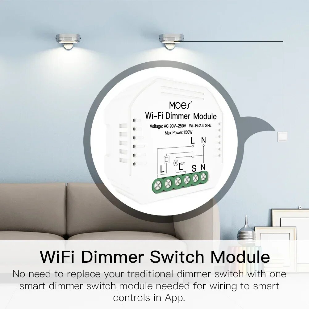 MOES ZigBee 2 Gang Switch Module 3.0 — фото 1