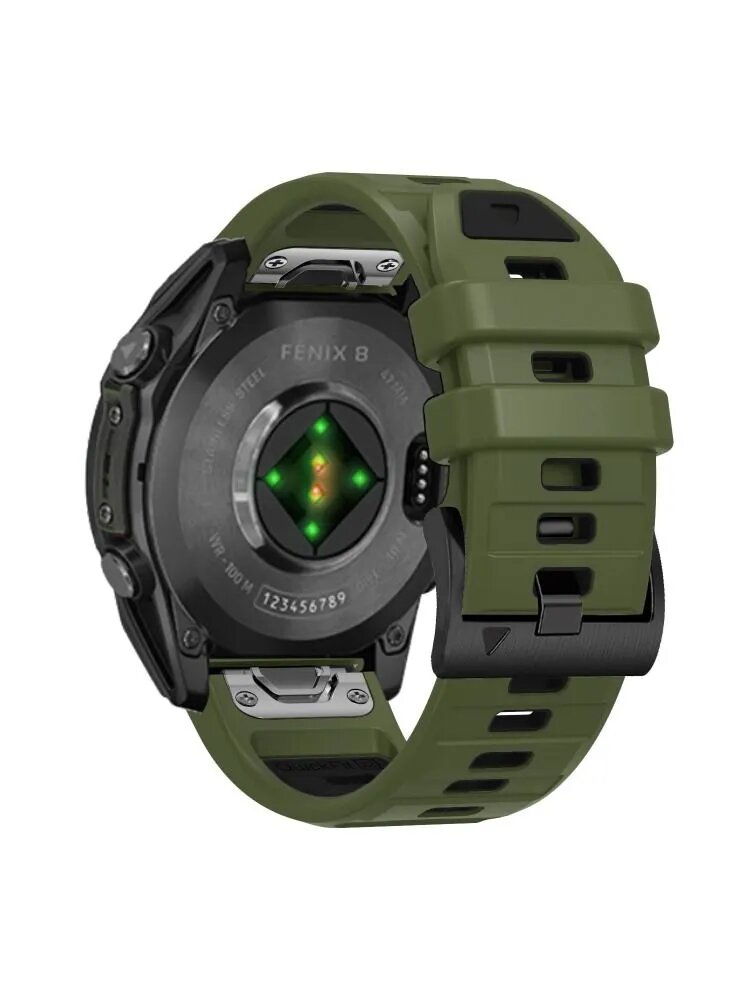 22/26MM Двухцветный Силиконовый Ремешок для Garmin Fenix 8 E 7 (47 мм) 7X Epix Pro (51 мм)/ Enduro 3 2/tactix 7/Forerunner 955 965 Браслет